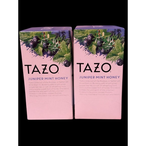 Kitchen | Tazo Tea 2 Boxes Of Juniper Mint Honey 16 Bags Each Box Total ...